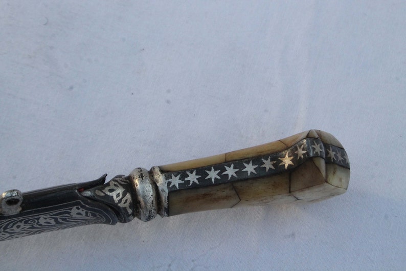 V.very Fine Vintage Mughal Silver Inlaid Wedding Dagger | Etsy
