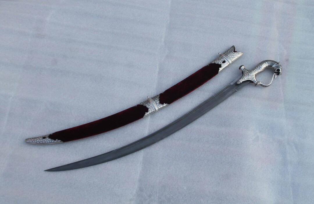 Traditional Royal Rajput Sikh Silver Damascened Wedding Tulwar/sword ...