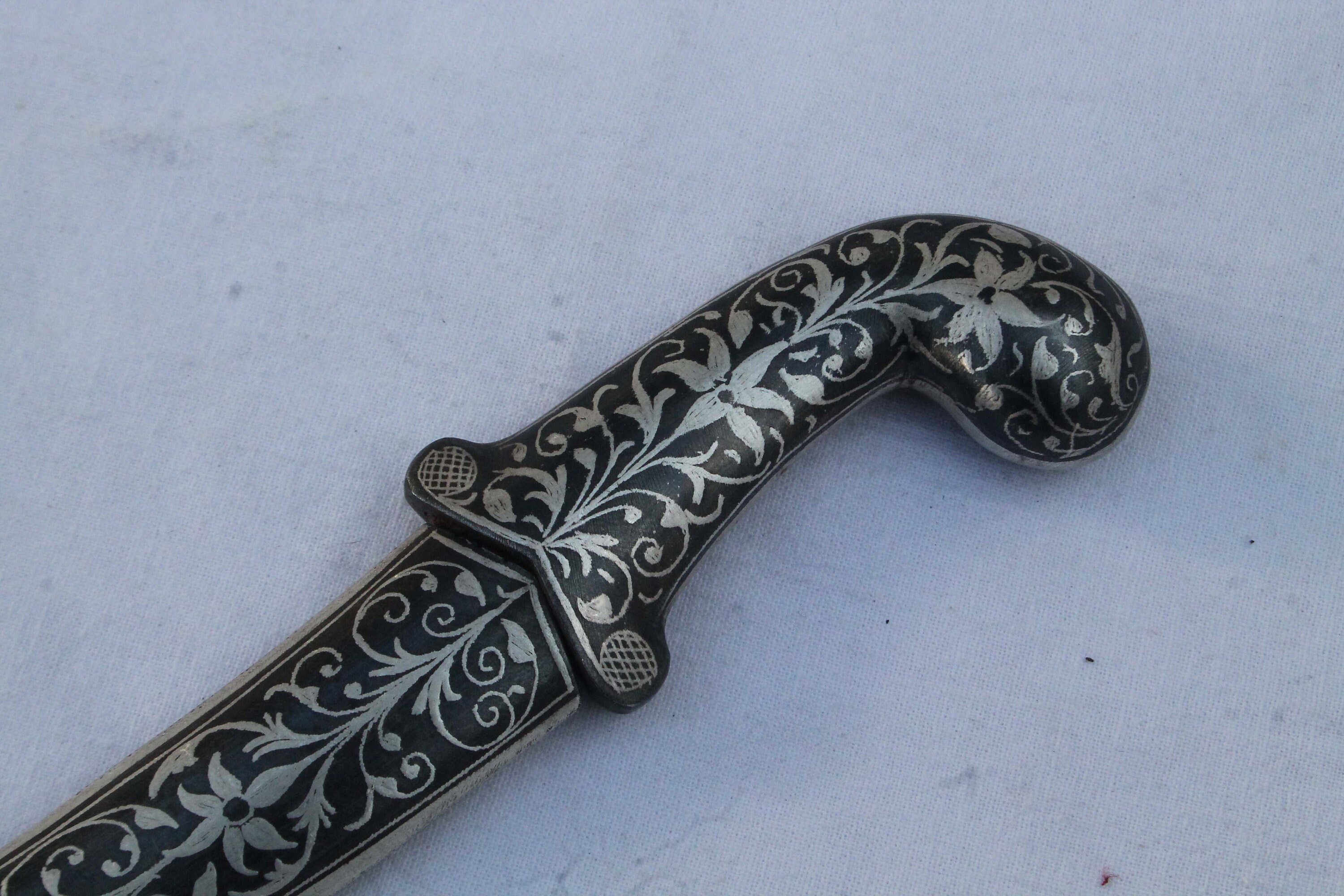 V.very Fine Maughal Silver Inlaid Wedding Dagger/ Child Dagger - Etsy