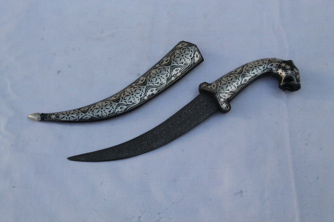 Old Vintage Maughal Silver Inlaid Wedding Dagger Khanjar Knife - Etsy