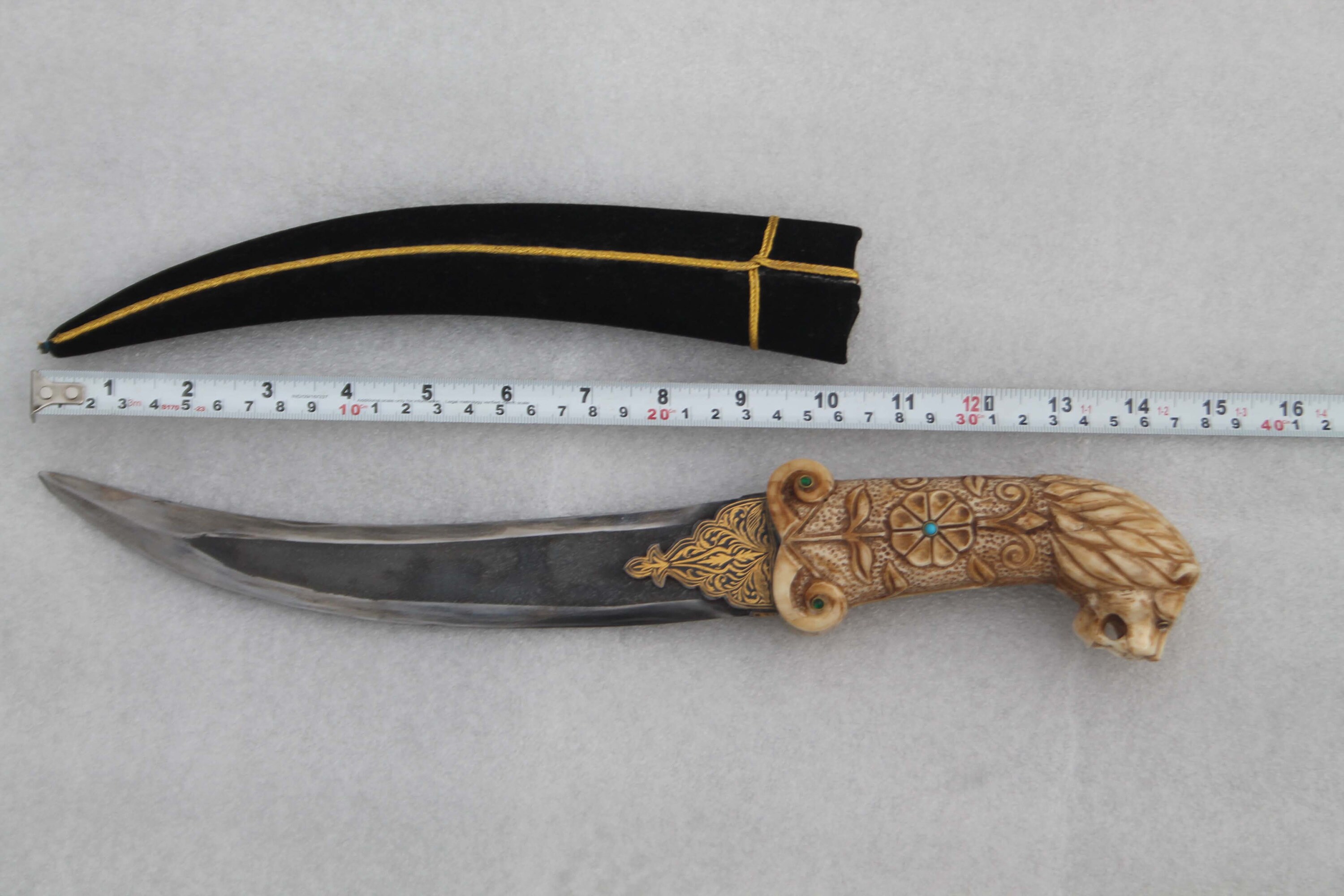 Vintage Mughal Islamic Bone Engraved Lion Head Handle Grip - Etsy