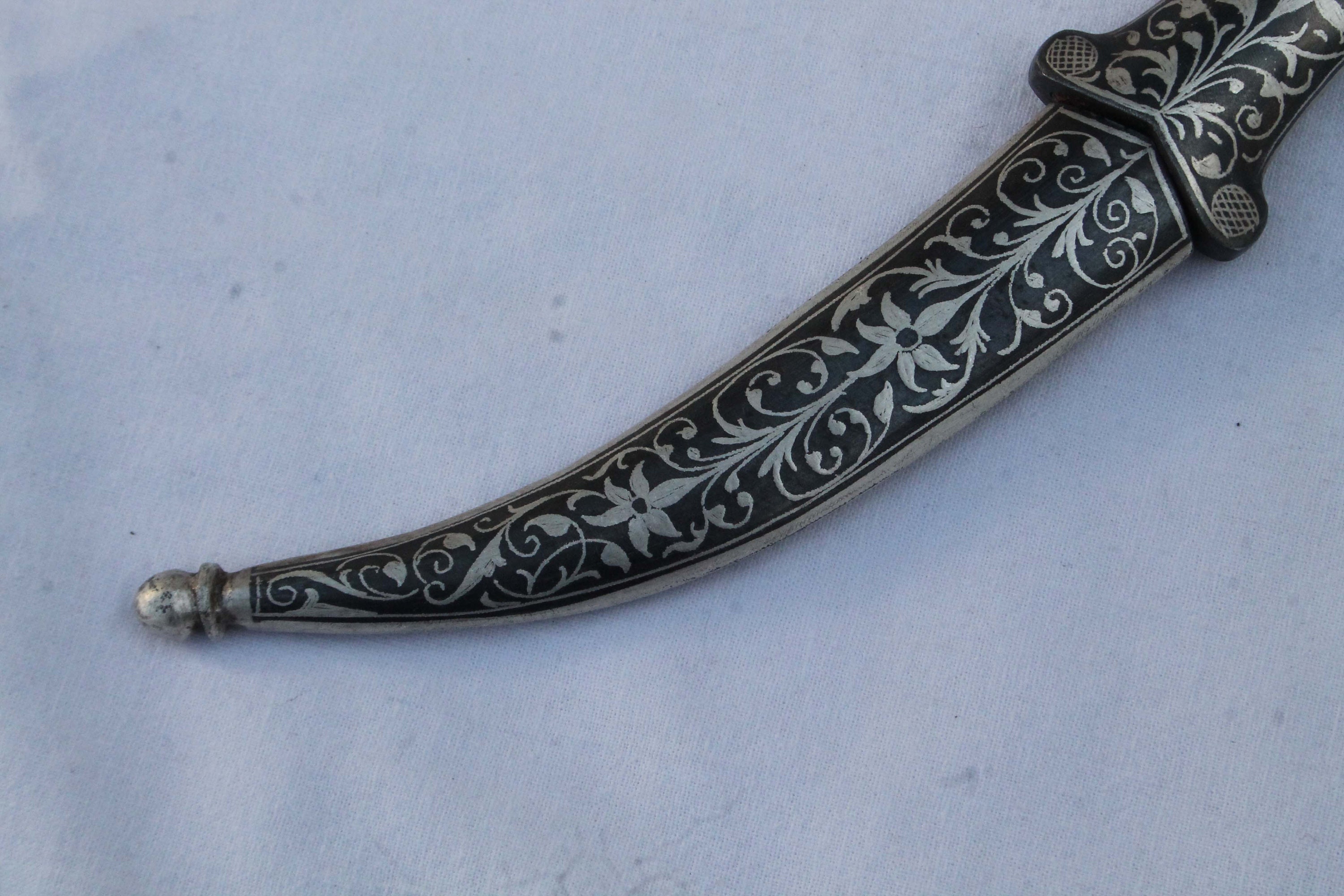 V.very Fine Maughal Silver Inlaid Wedding Dagger/ Child Dagger - Etsy