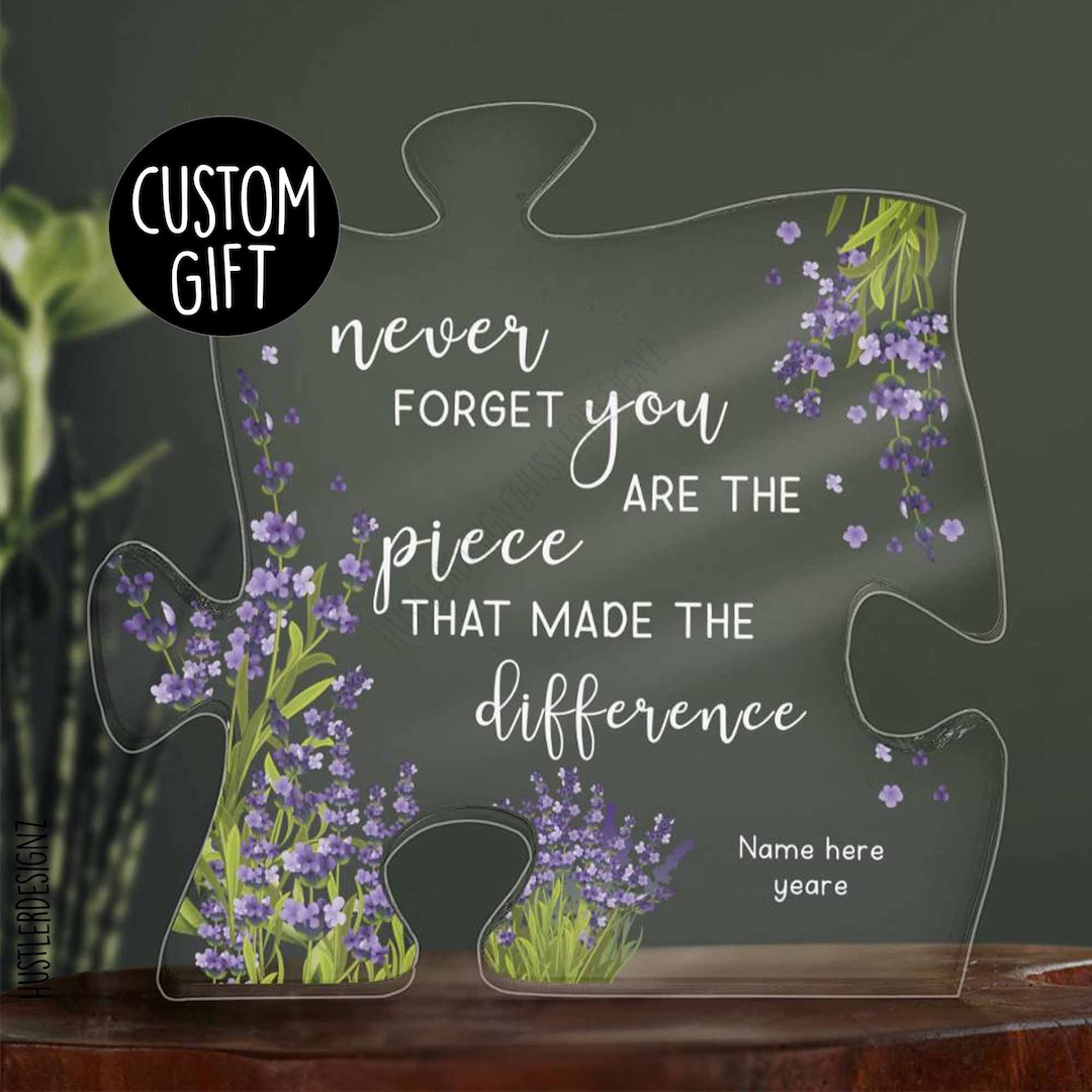 Retirement Acrylic Puzzle Piece Gift: Personalized Thank You Plaque - Etsy