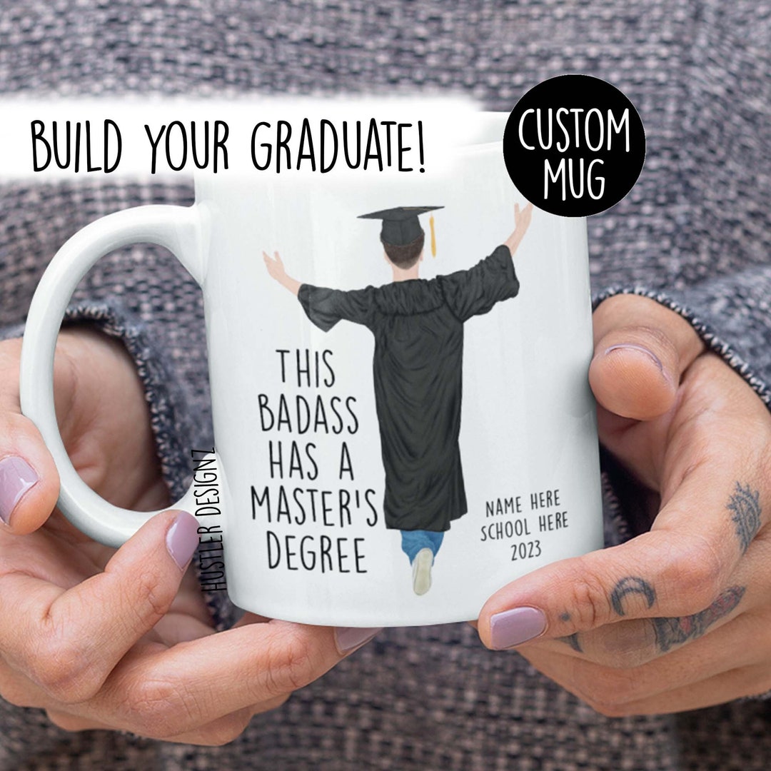 This Badass Has A Masters Degree Coffee Mug Graduation Gifts - Etsy
