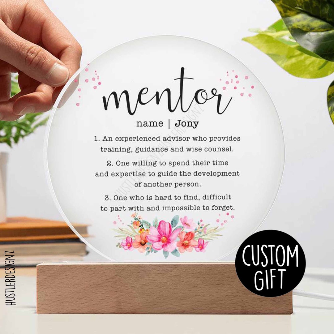 Personalized Mentor Acrylic Plaque - Custom Mentor Appreciation Gift - Thank You Gift for ...