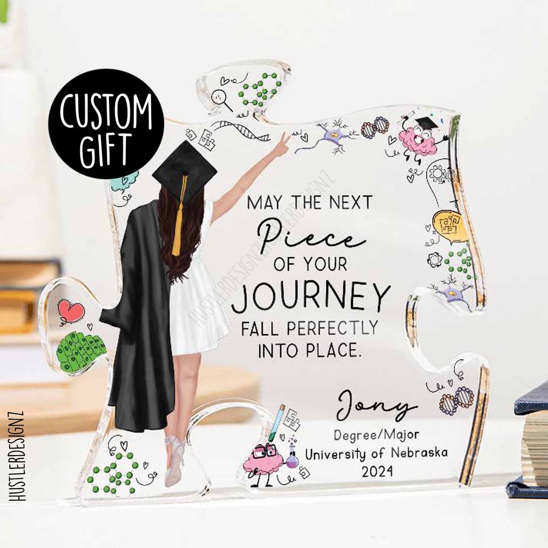 Personalized Psychology Graduation Gift for Her- Custom Puzzle Piece ...