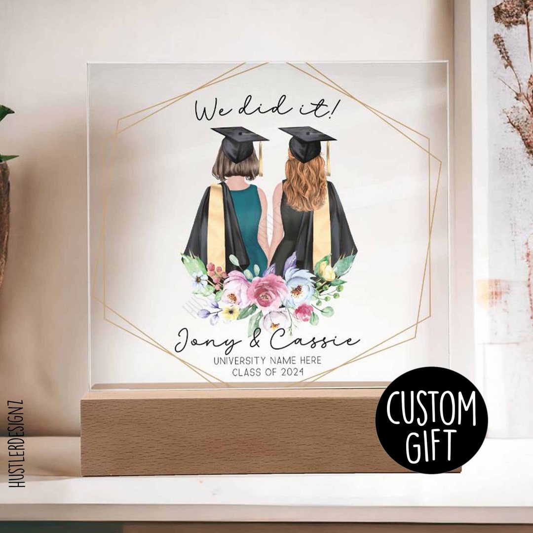 Personalized Best Friends Graduation Plaque - Class of 2024 Gift ...