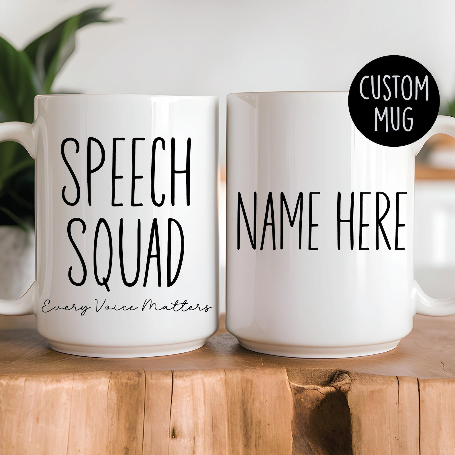 Speech Squad Every Voice Matters Mug - Custom SLP Gift - Speech ...