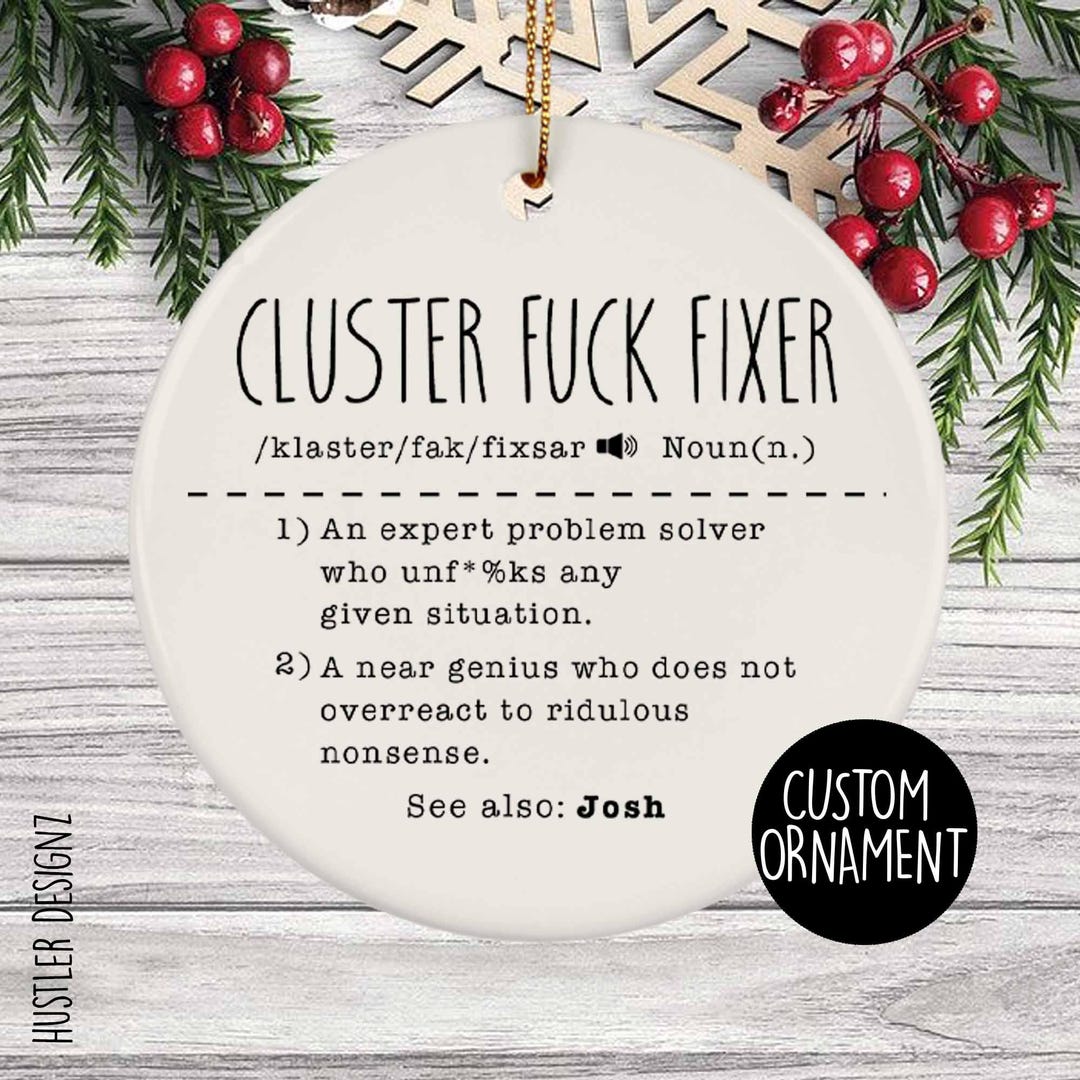Funny Manager Ornament: Cluster Fixer Definition - Etsy