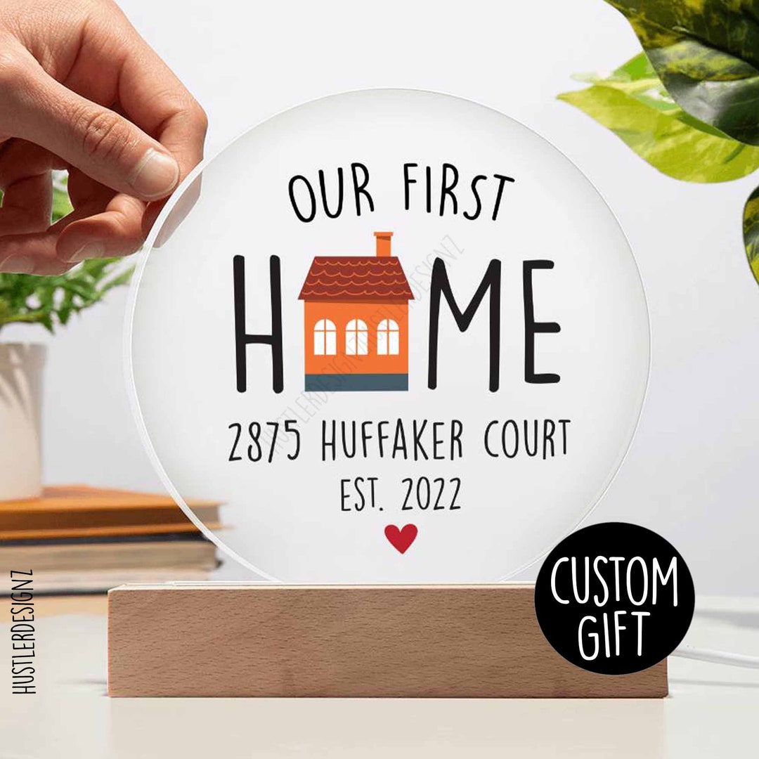Personalized Our First Home Plaque, New Homeowner Gift, Custom New Home ...