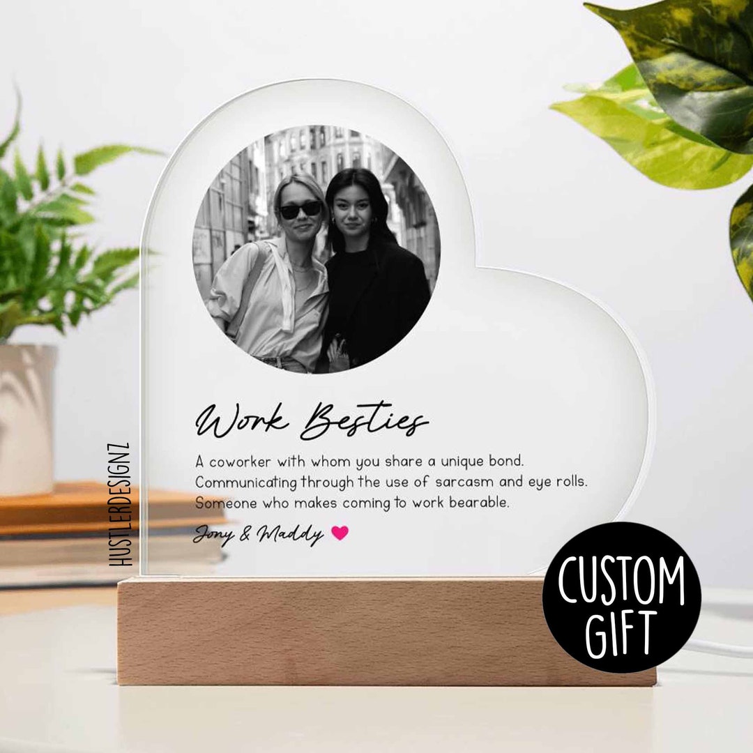 Personalized Work Bestie Definition Acrylic Plaque, Custom Photo Plaque ...
