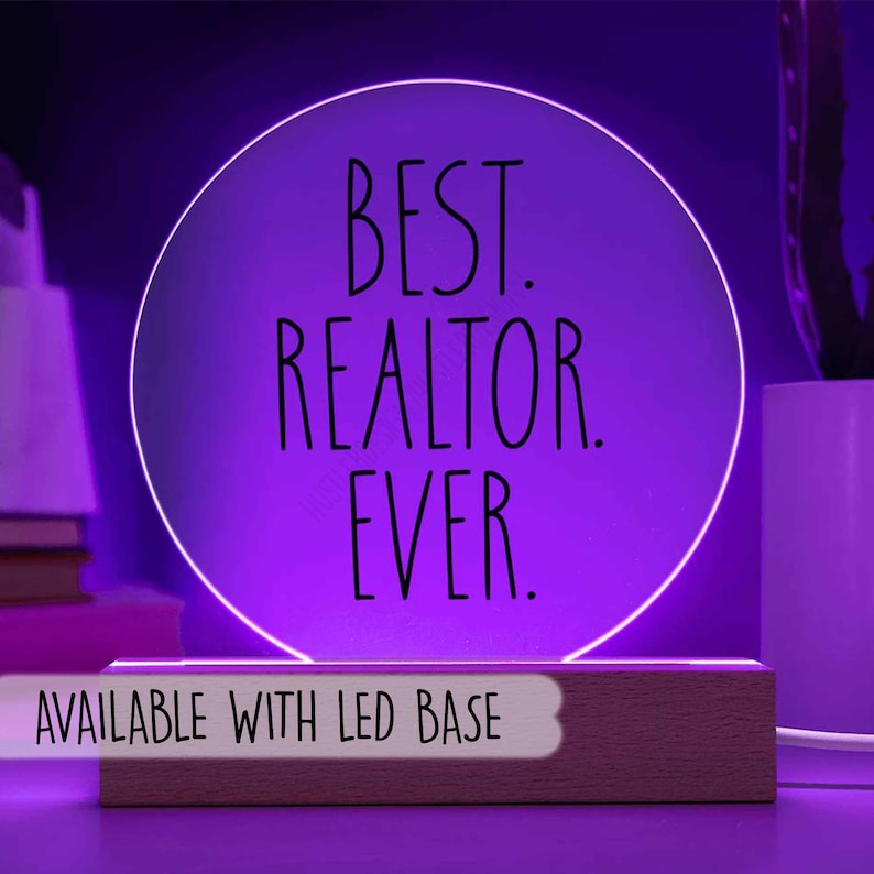 Personalized Best Realtor Ever Acrylic Plaque, - Etsy