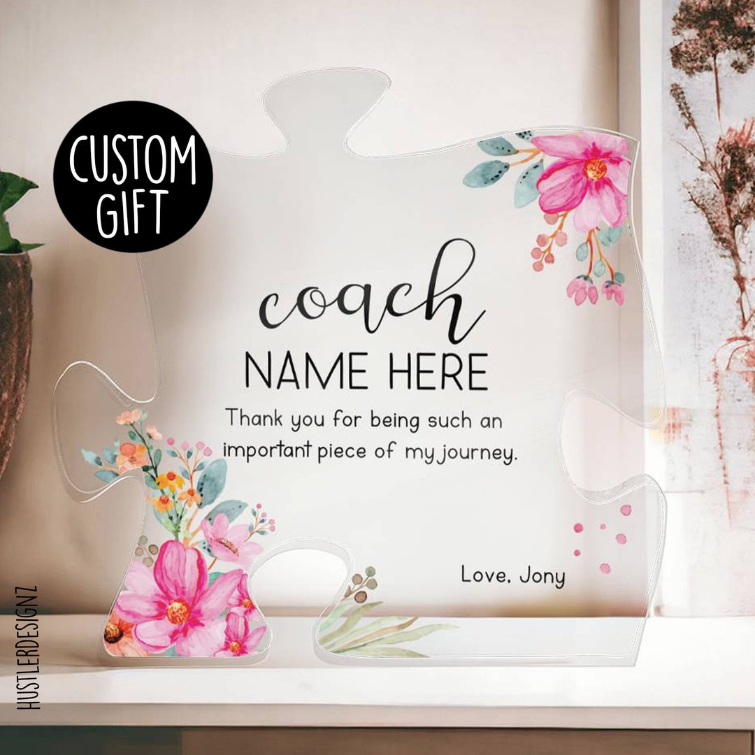 Personalized Coach Puzzle Acrylic Plaque: Custom Name - Etsy