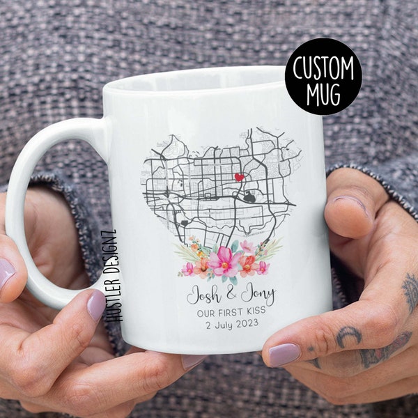 First Kiss Map - Etsy