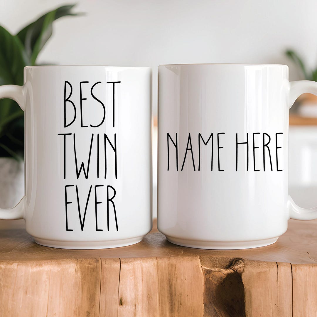 Best Twin Ever Mug | Funny Twin Gift for Brother or Sister | Cute ...