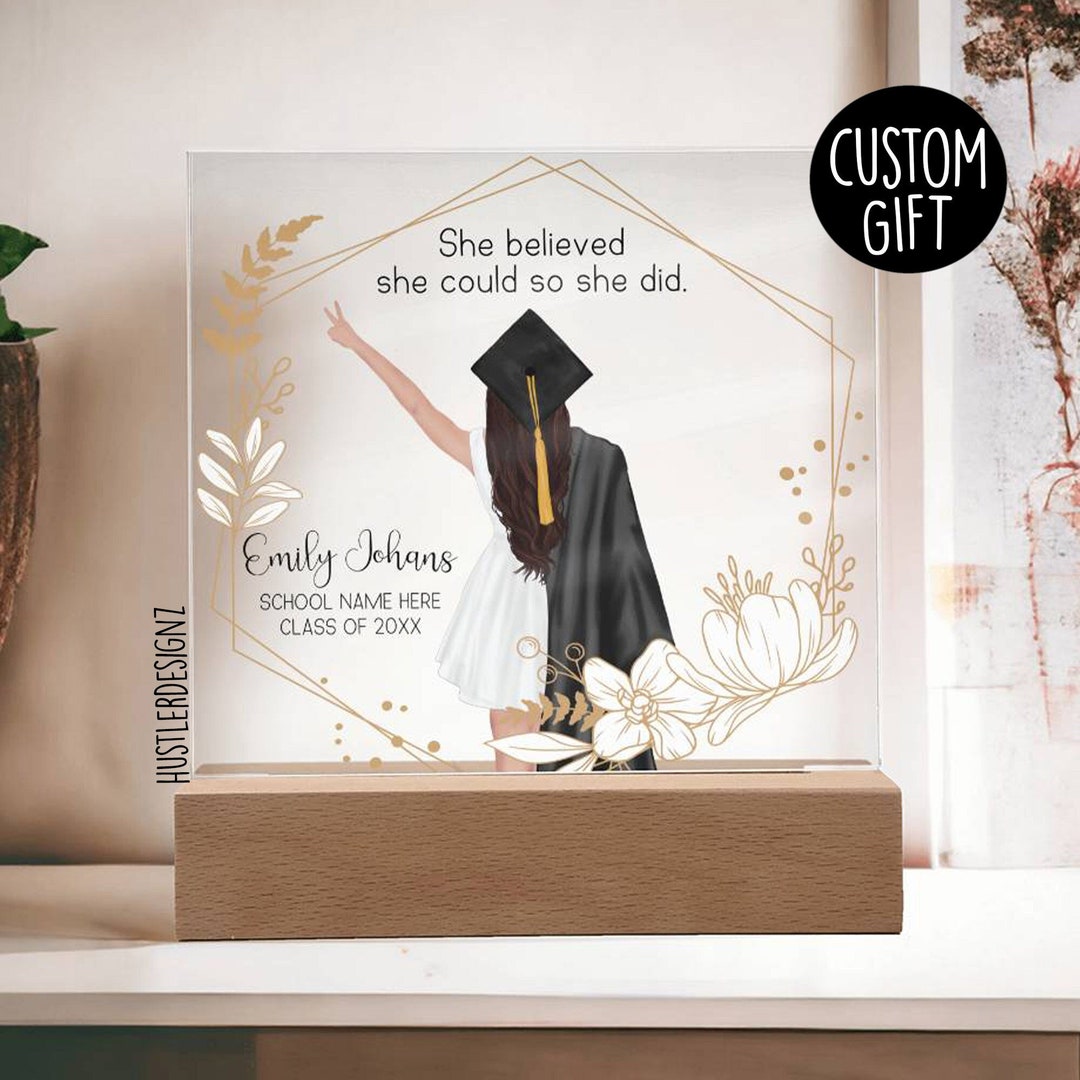 Graduation Plaque, She Believed She Could so She Did, Graduation Gifts ...