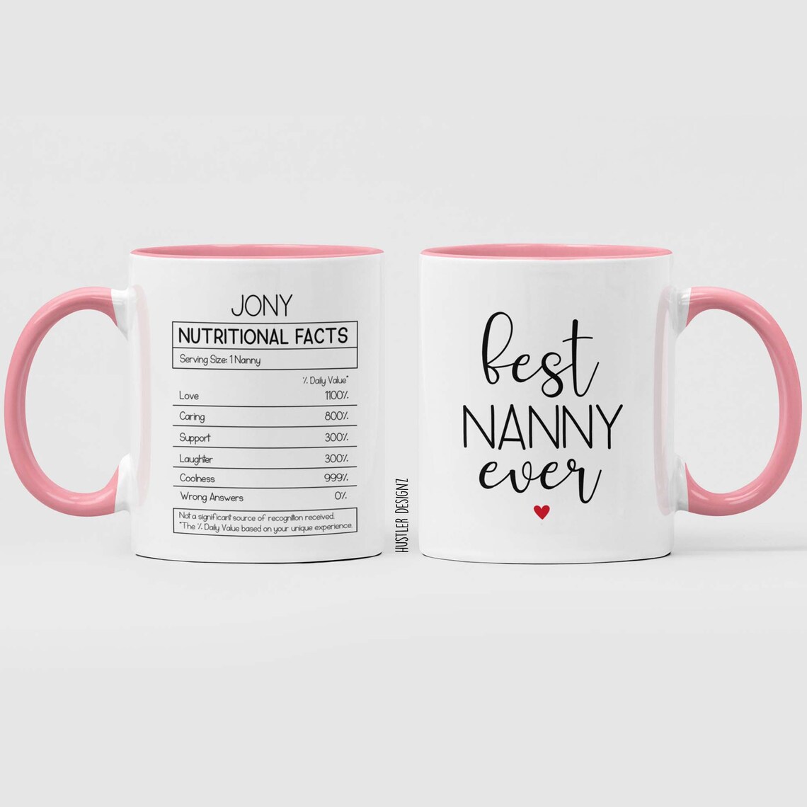 Best Nanny Ever Mug, Nutrition Facts, Personalized Mug, Nanny Gift ...