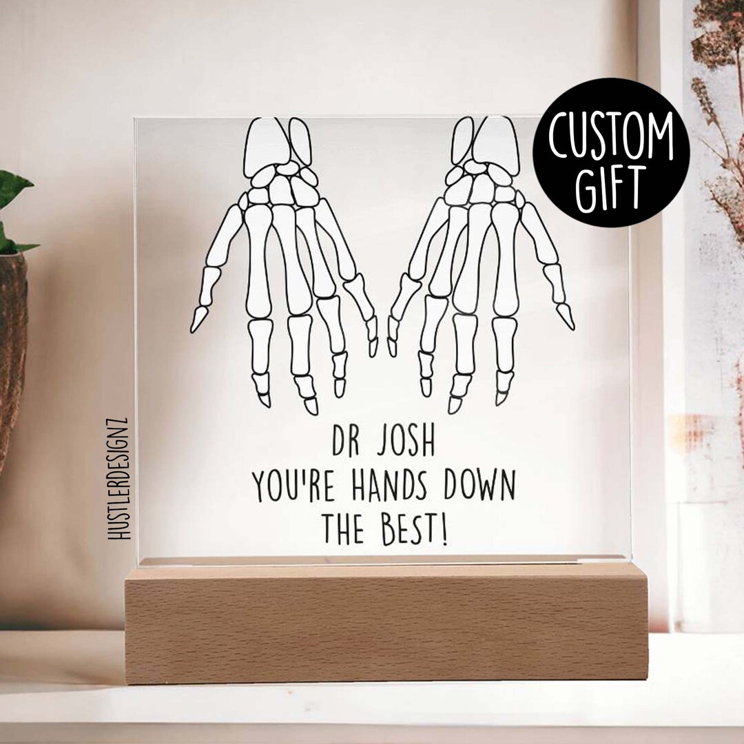 Orthopedic Doctor Plaque - Hands Down the Best With A Skeleton of A ...