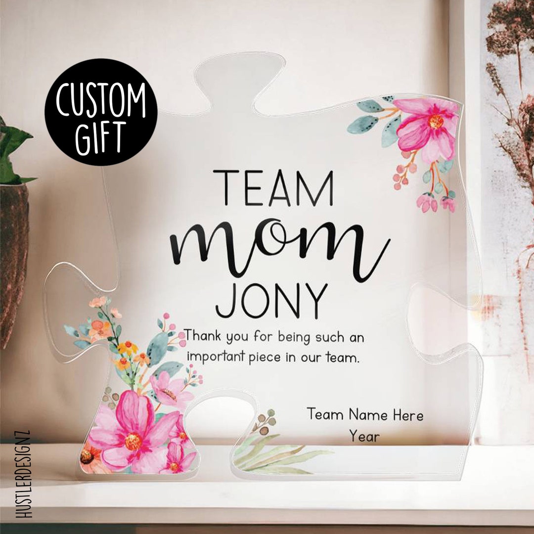 Team Mom Plaque, Personalized Gifts, Team Mom Gift, Baseball Mom ...