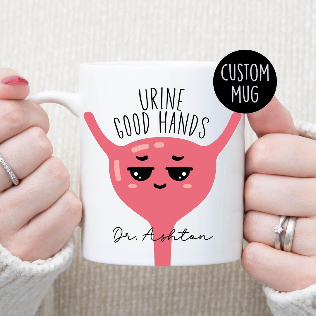 Funny Medical Pun Mug - Urine in Good Hands - Medical Humor - Funny ...