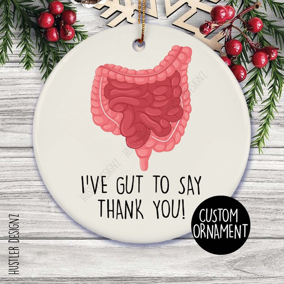 I've Gut to Say Thank You Ornament, Gastroenterology Gift ...