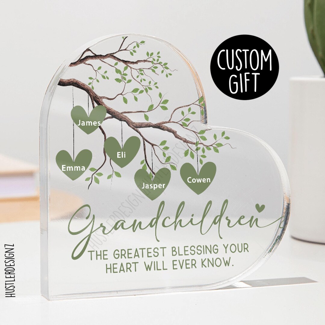 Personalized Grandma Greatest Blessing Plaque – Custom Grandkids Names ...