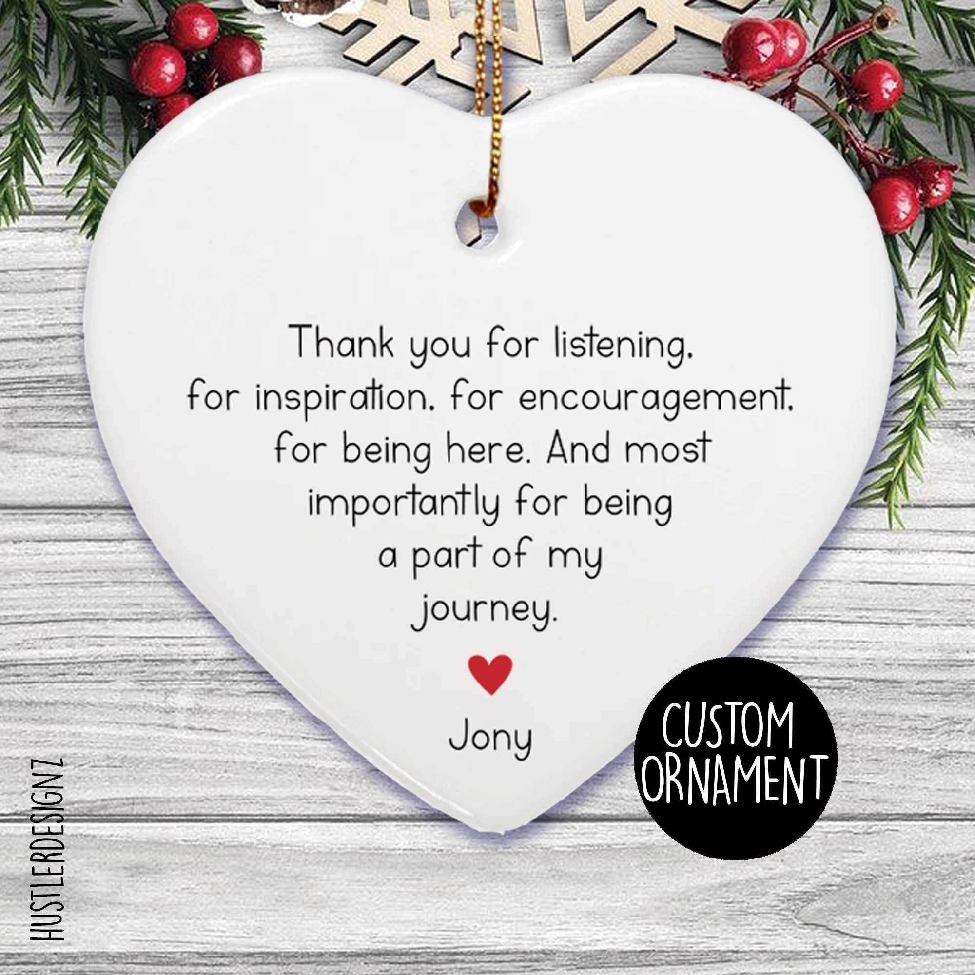 Thank You for Being a Part of My Journey Ornament, Thank You Keepsake ...