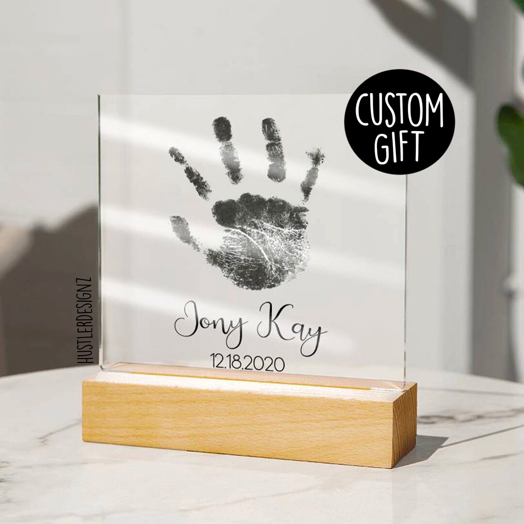 Personalized Footprint Handprint LED Night Light - Personalized Plaques ...