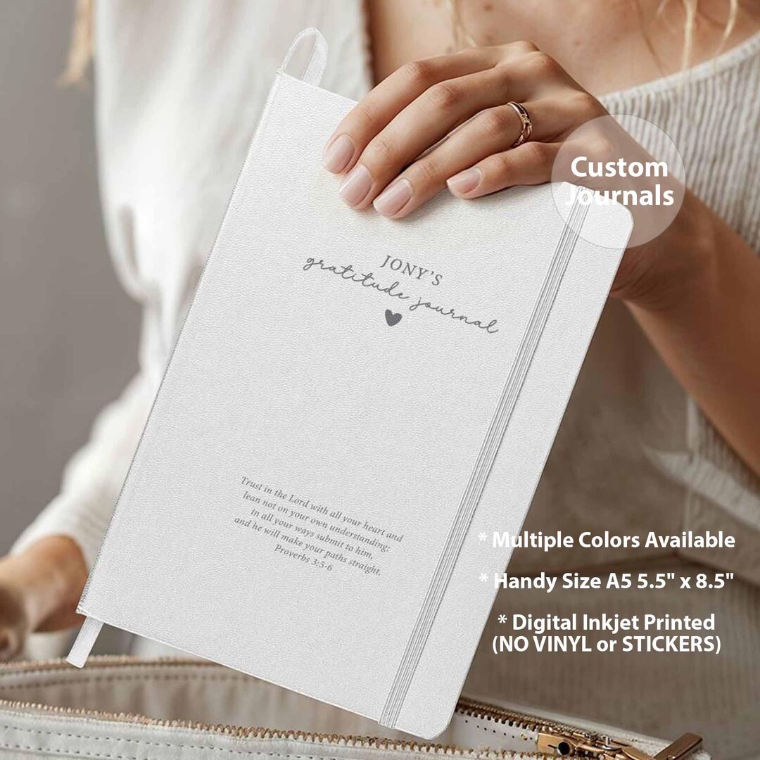 Personalized Gratitude Journal Custom Name & Quote Journal Daily ...