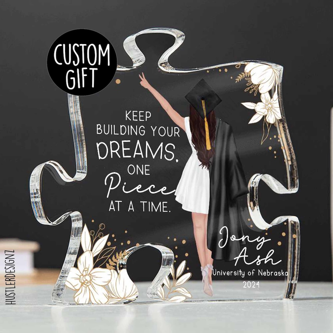 Personalized Graduation Plaque for Her - Puzzle Piece Plaque - Female ...