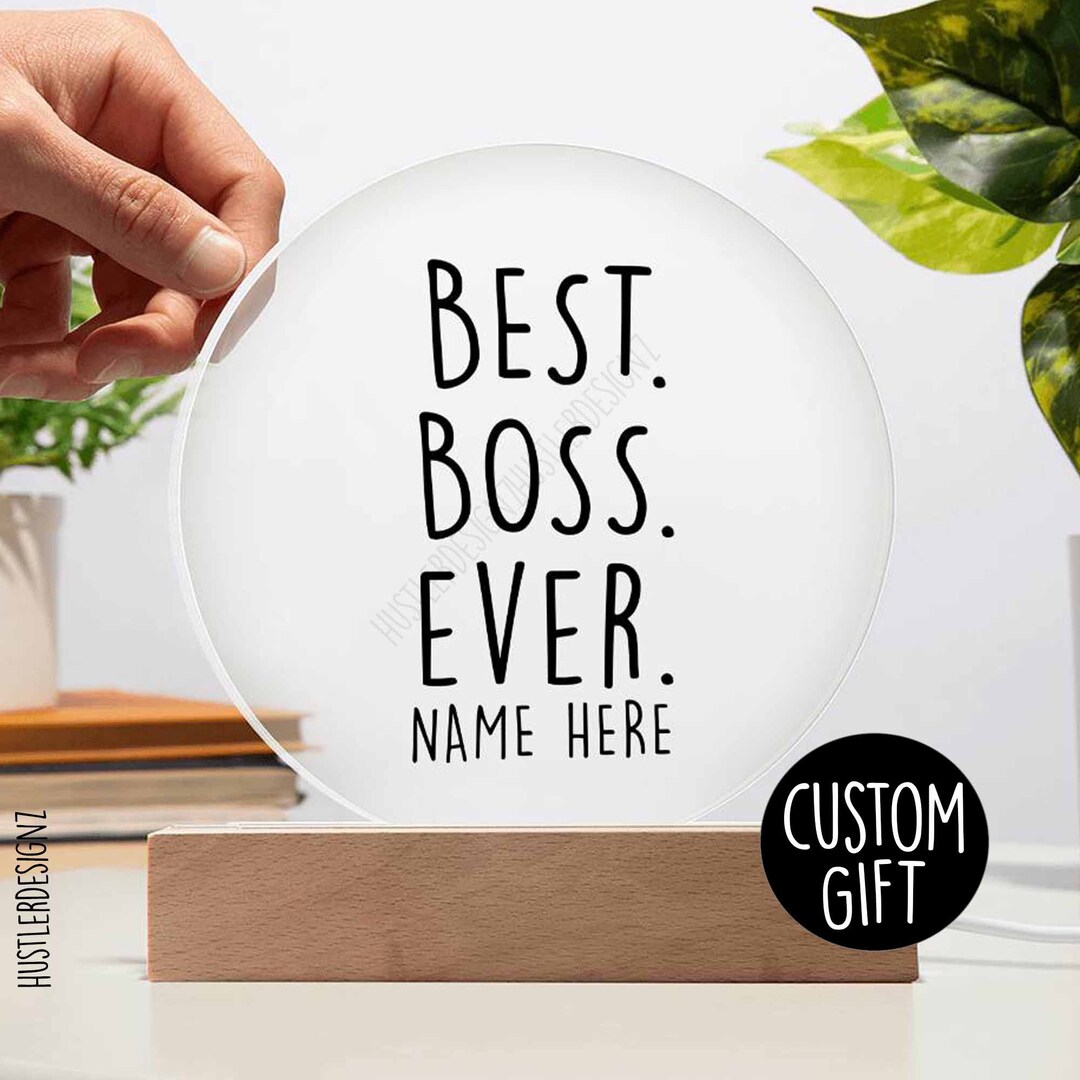 Personalized Best Boss Ever Plaque, Thank You Gift for Boss Supervisors ...