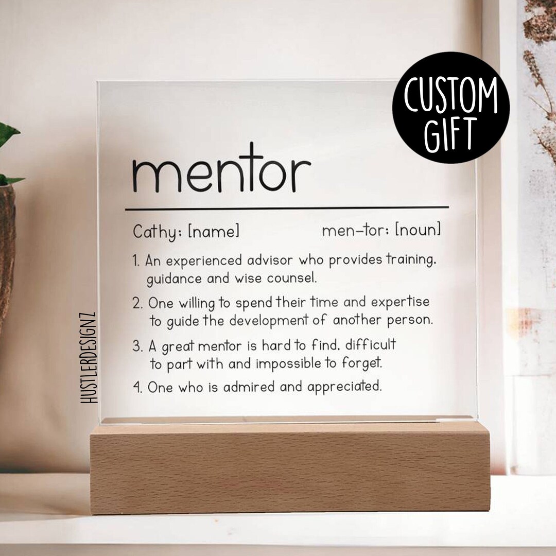 Mentor Gifts Plaque, Mentor Definition Print, Mentor Thank You Gift, Mentor Teacher Gift, Mentor ...