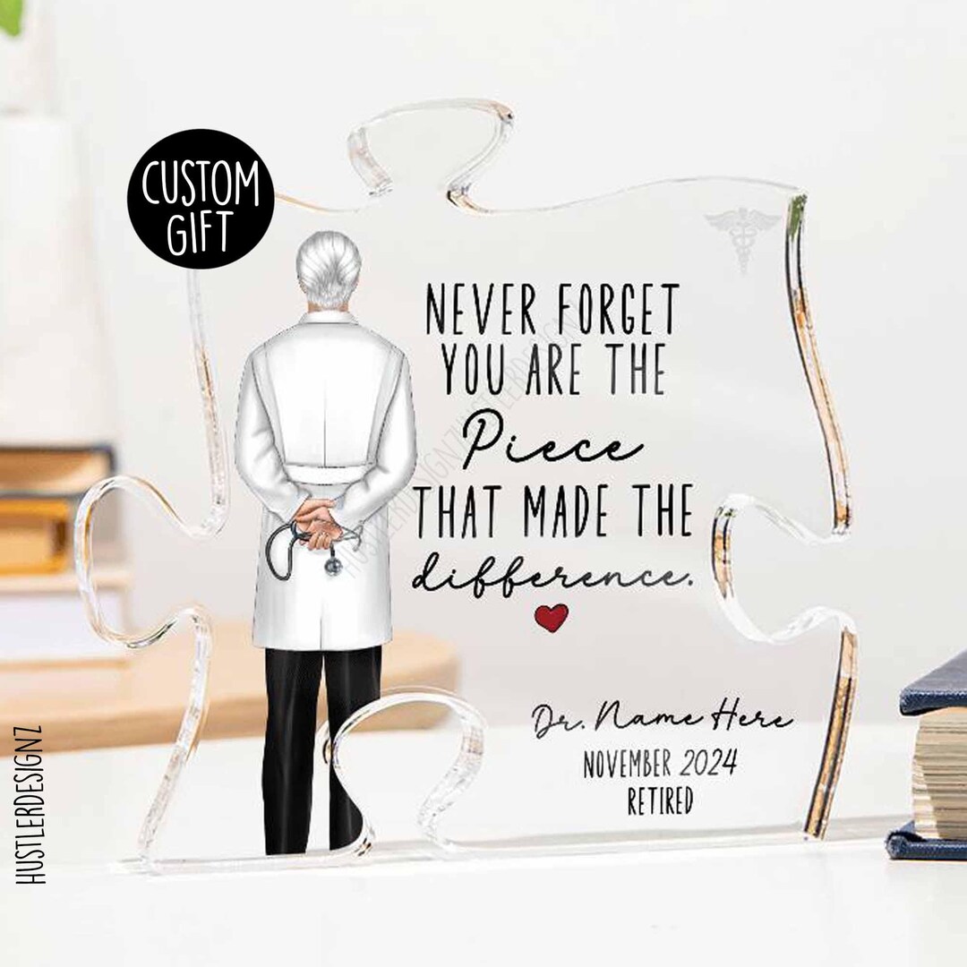 Retirement Gift for Doctor - Personalized Healthcare Retirement Plaque ...