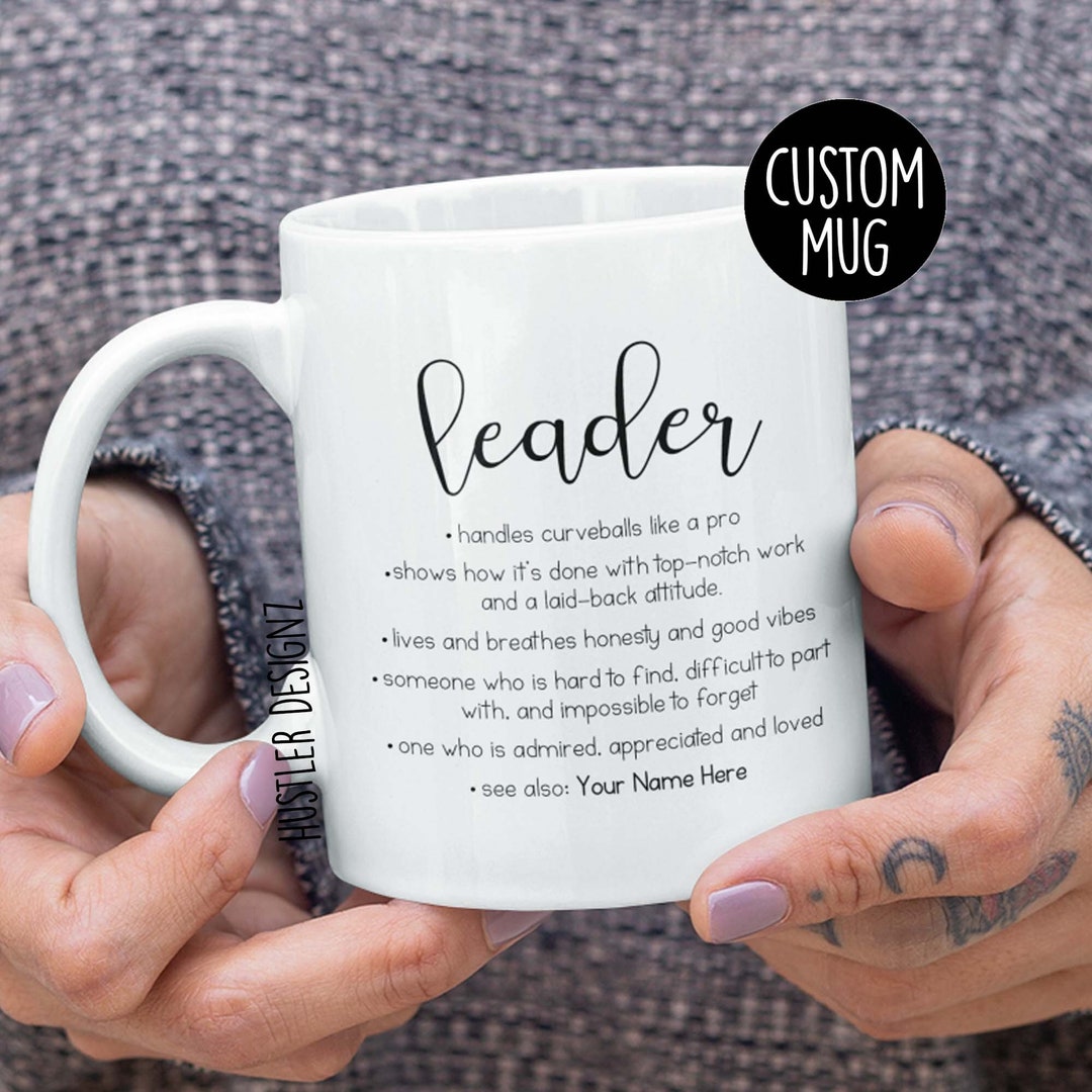 Leader Definition Mug, Personalized Gifts, Team Leader Gift, Leadership ...