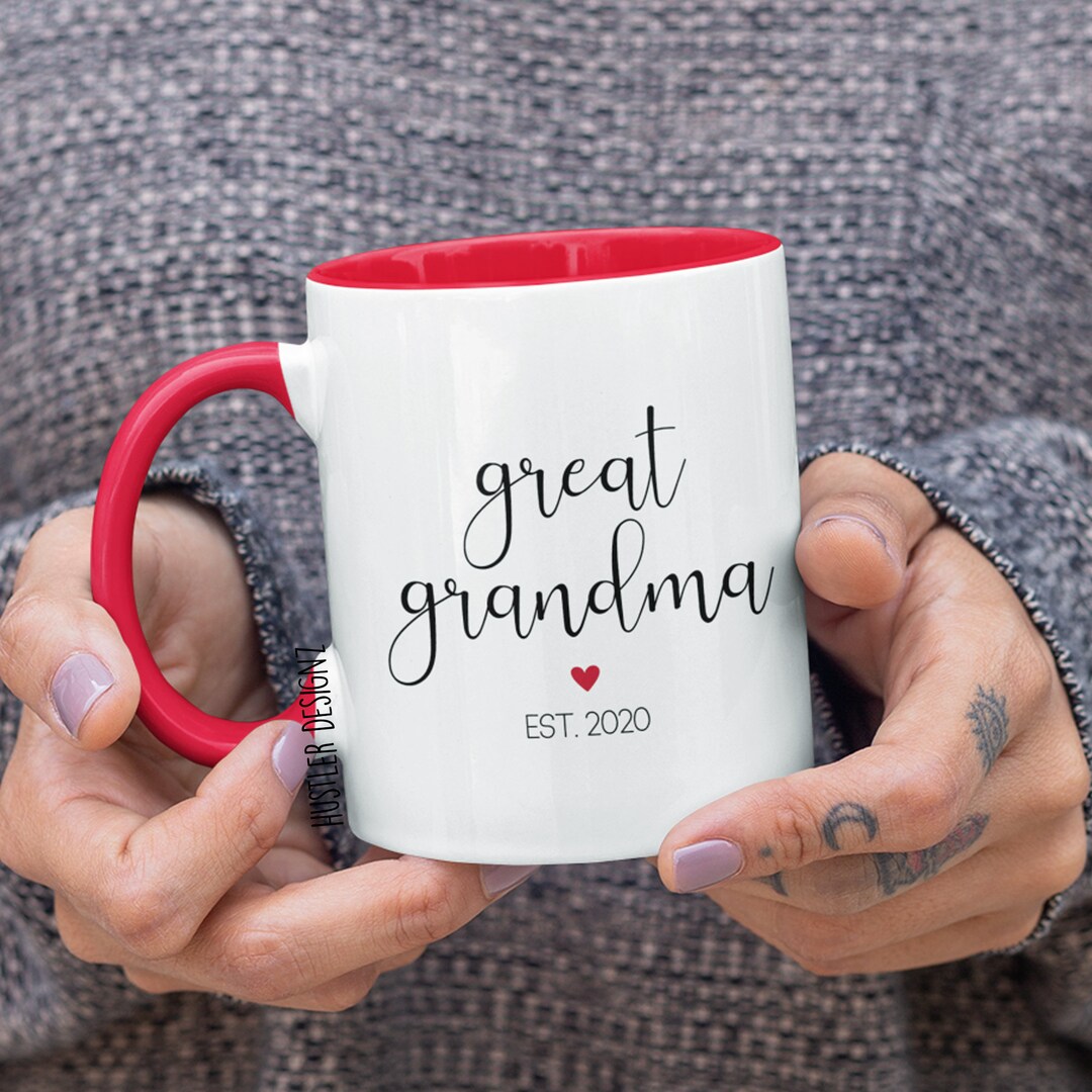 Custom Great Grandma Established Year Mug – New Great Grandma Gift ...