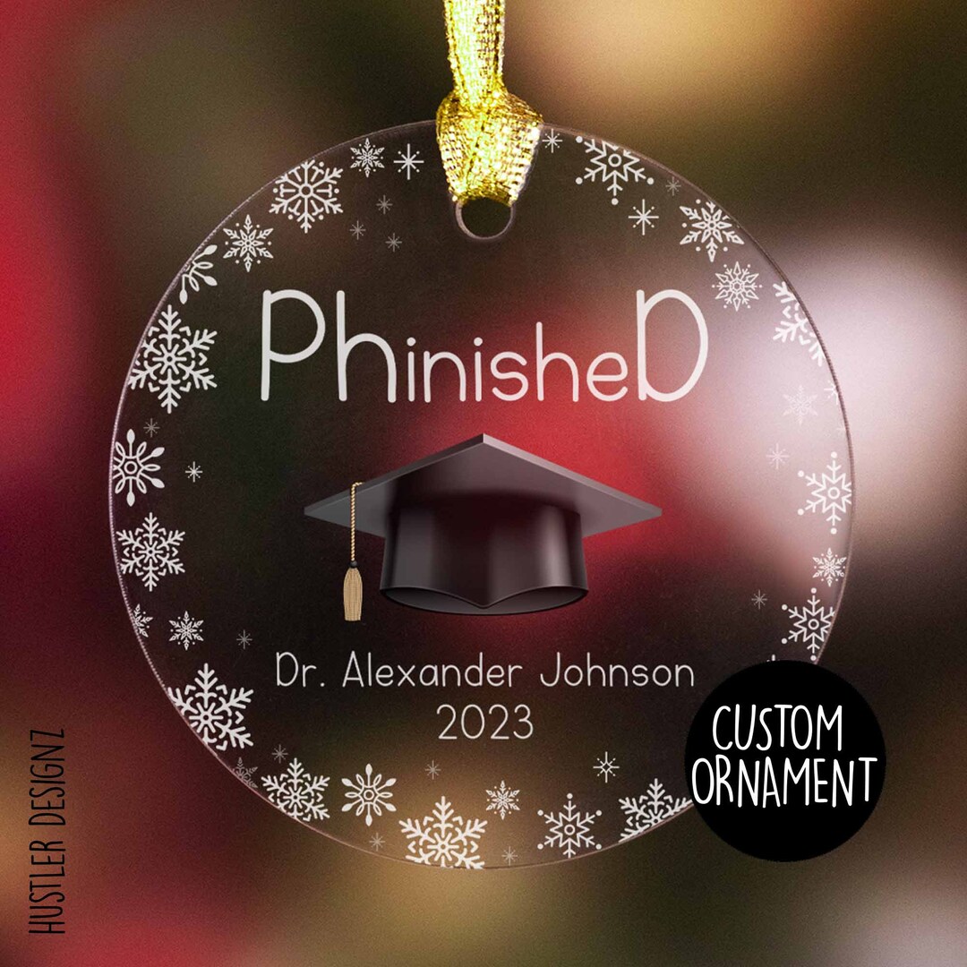 Personalized Phinshed PHD Acrylic Ornament Custom PHD - Etsy