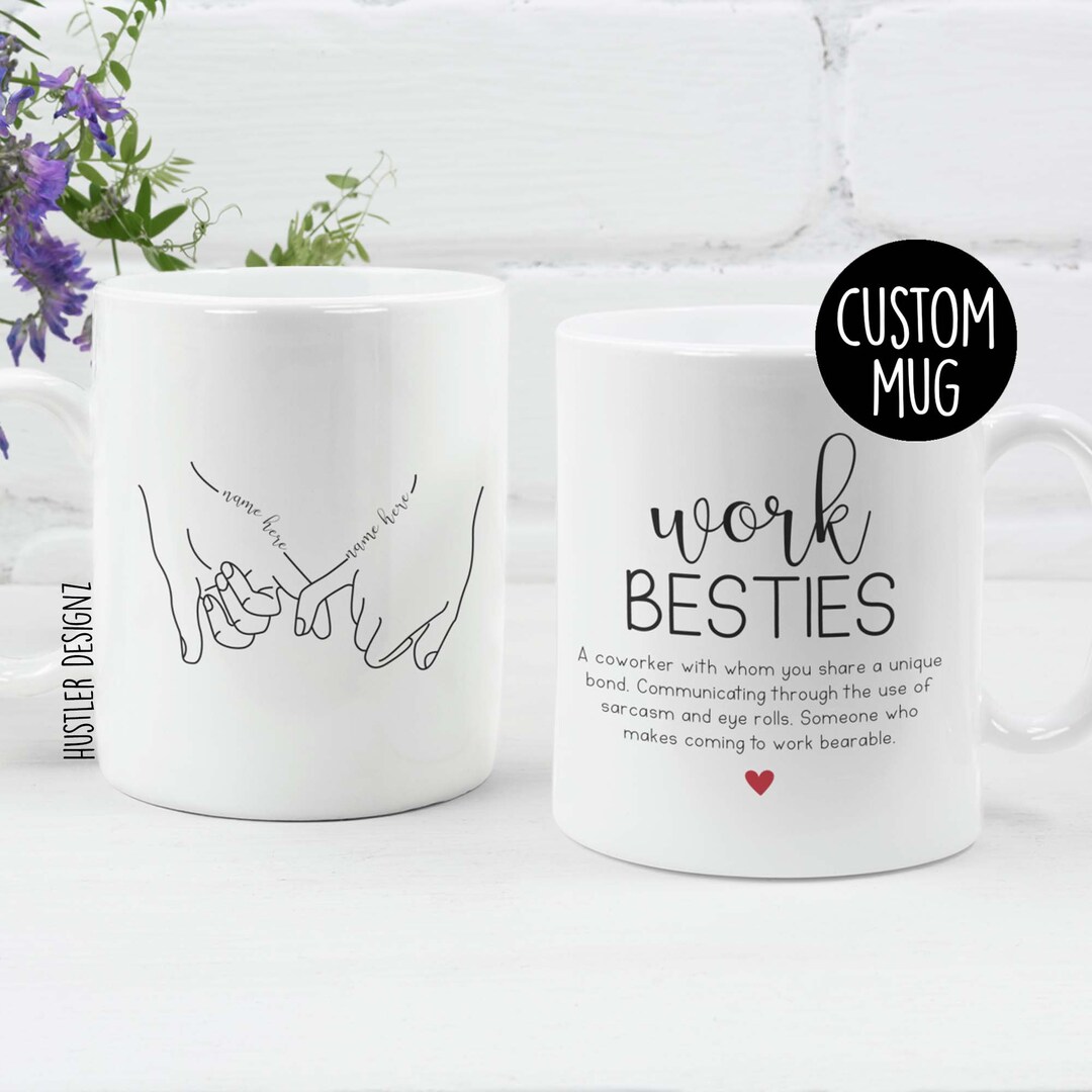 Work Bestie Pinky Promise Mug, Work Besties Gift, Work Bestie Cup, Work ...