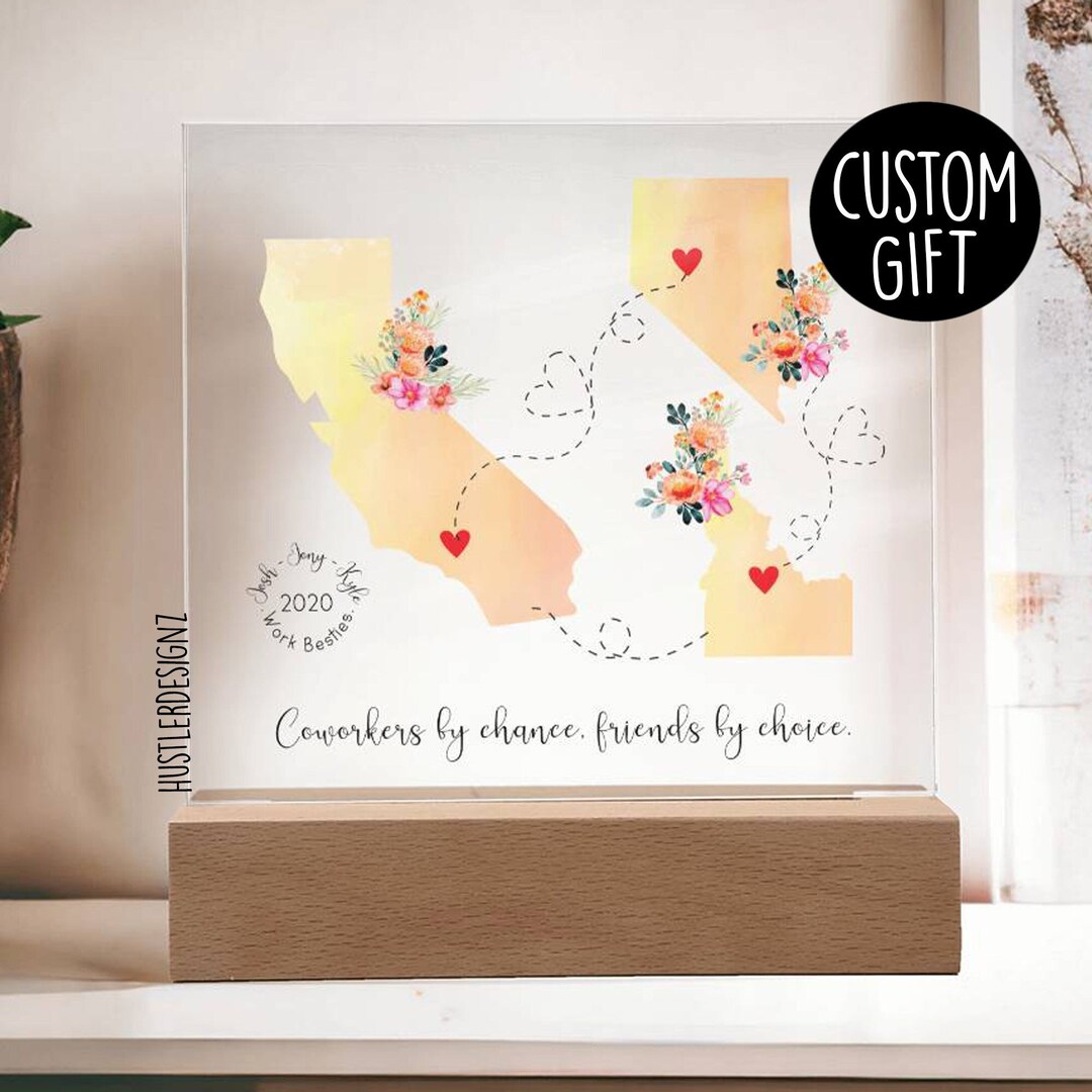 Custom Friendship Plaque - Coworkers by Chance Friends by Choice ...