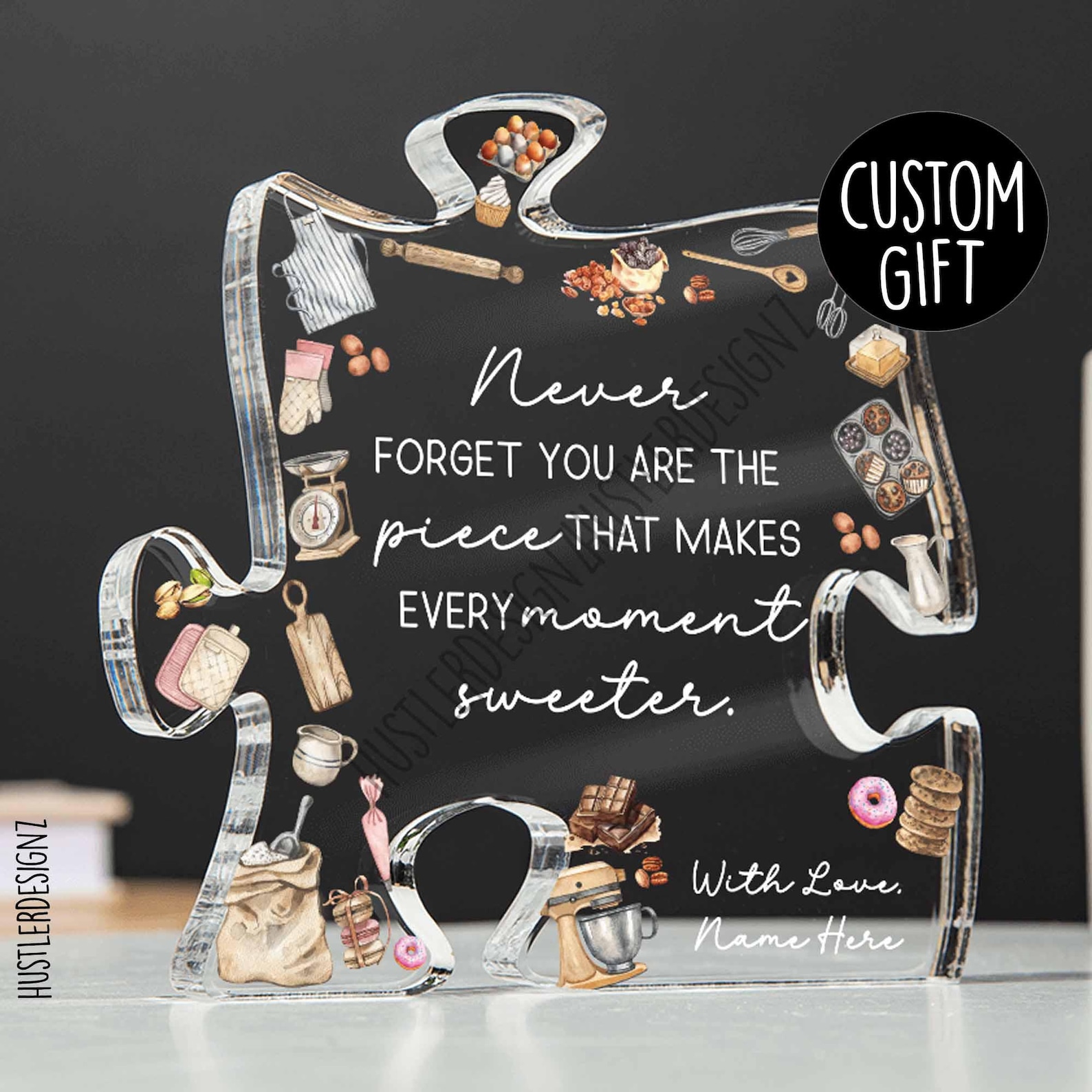 Personalized Baking Appreciation Puzzle Plaque for Bakers Pastry Chefs ...