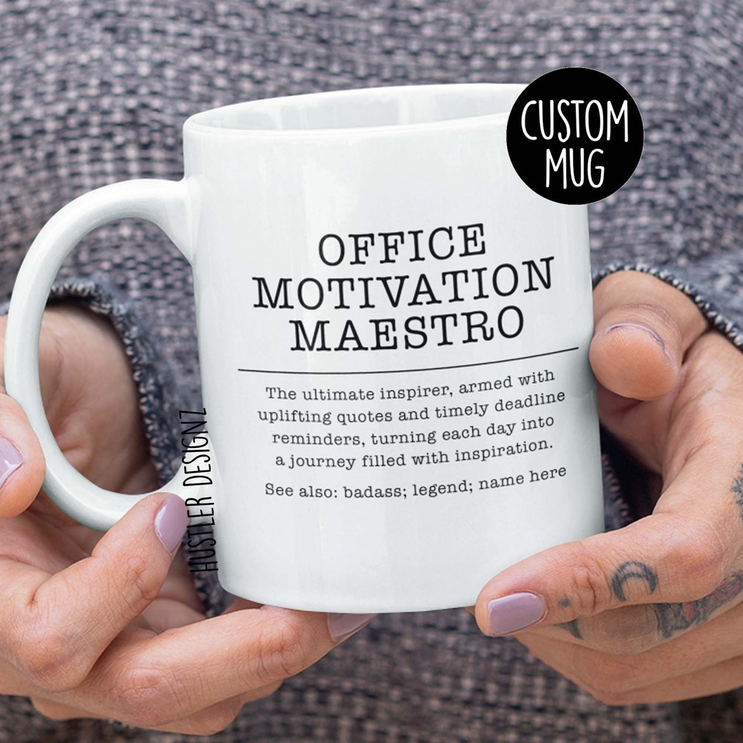 Office Motivation Maestro Mug - Personalized Gifts - Work Team Gifts ...