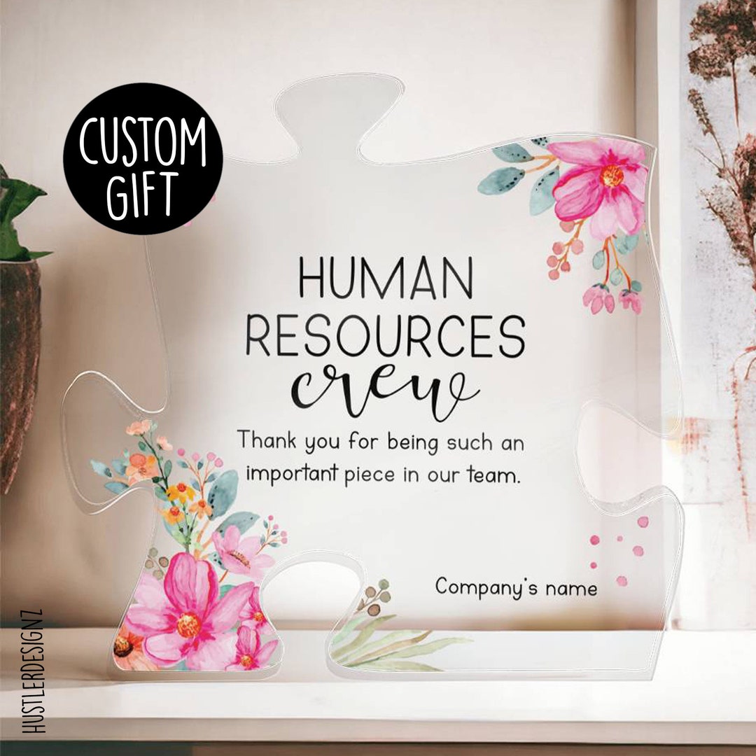 Human Resources Crew Plaque, Personalized Gifts, Human Resources Gifts ...