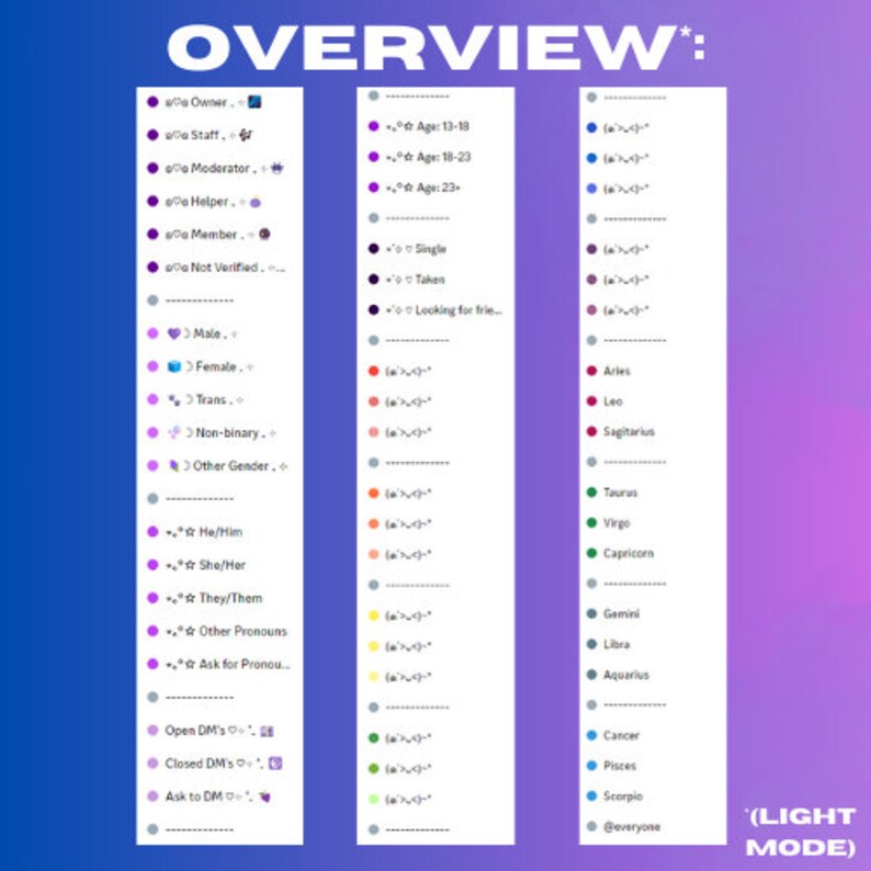 Purple Kawaii Server Template Aesthetic Custom Template for Community ...