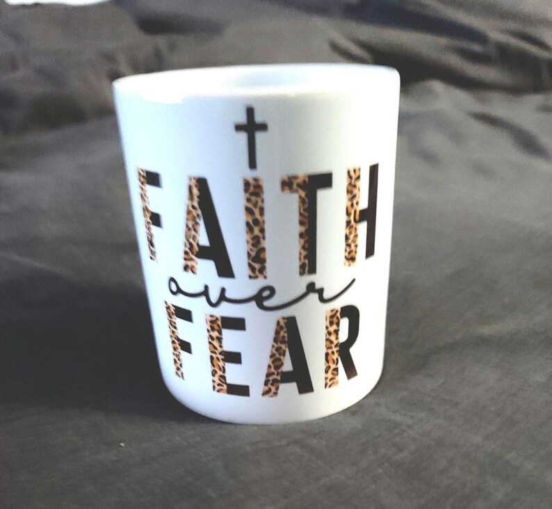 Faith Over Fear Mug Christianity, Religion, Faith Mug, Christian Gifts ...