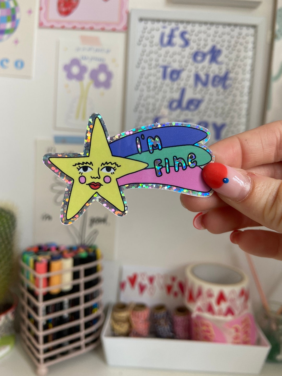 Shooting Star Quote Vinyl Sticker Positive Quote Sticker - Etsy