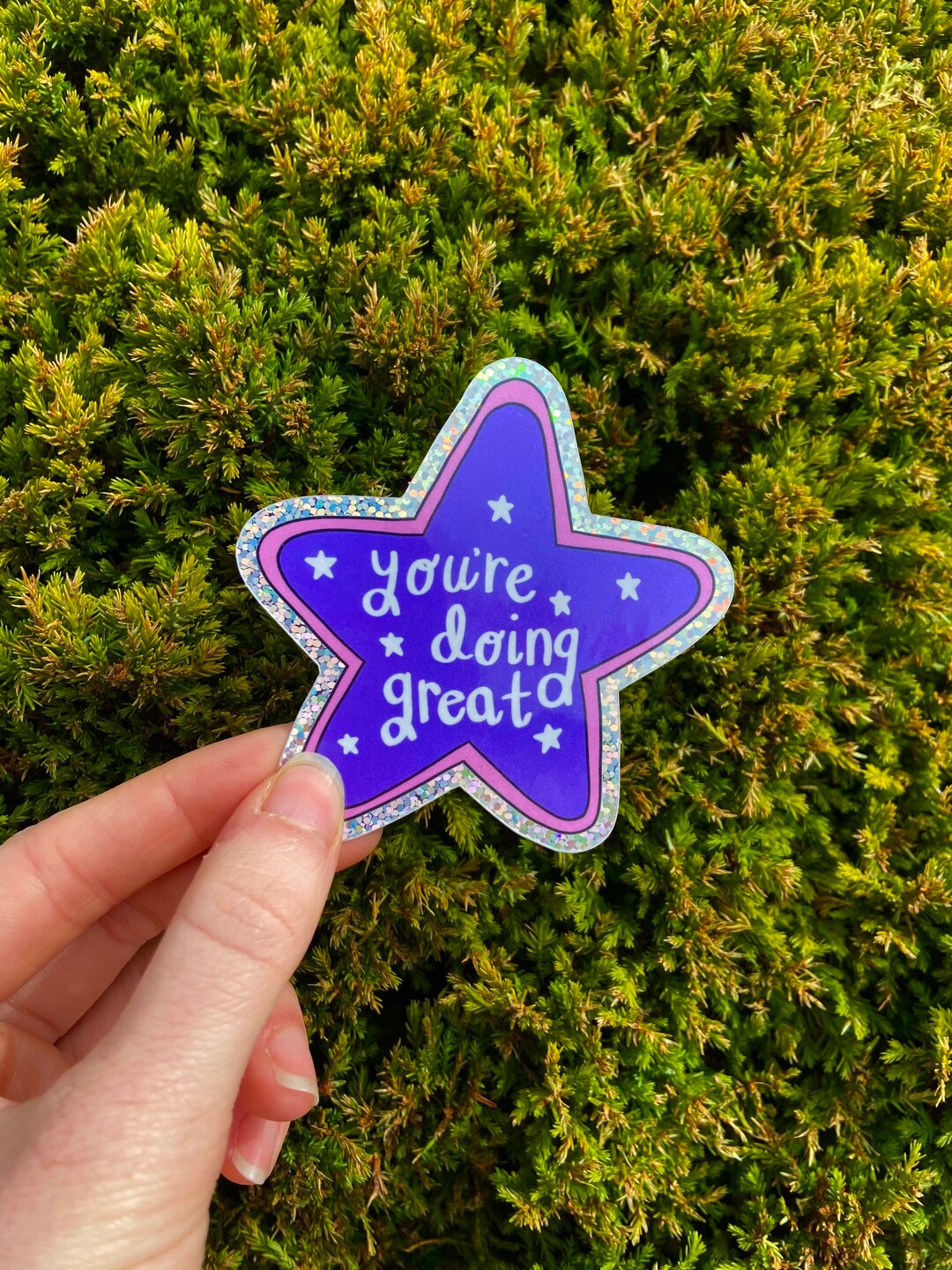 Cute Quote Sticker Positive Quote Sticker Holographic Die Cut Sticker ...