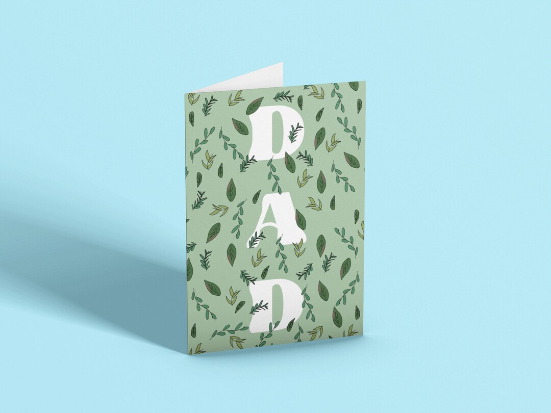 Botanical Father’s Day Card | Plant Card | Dad Card | Cute Quote Card ...