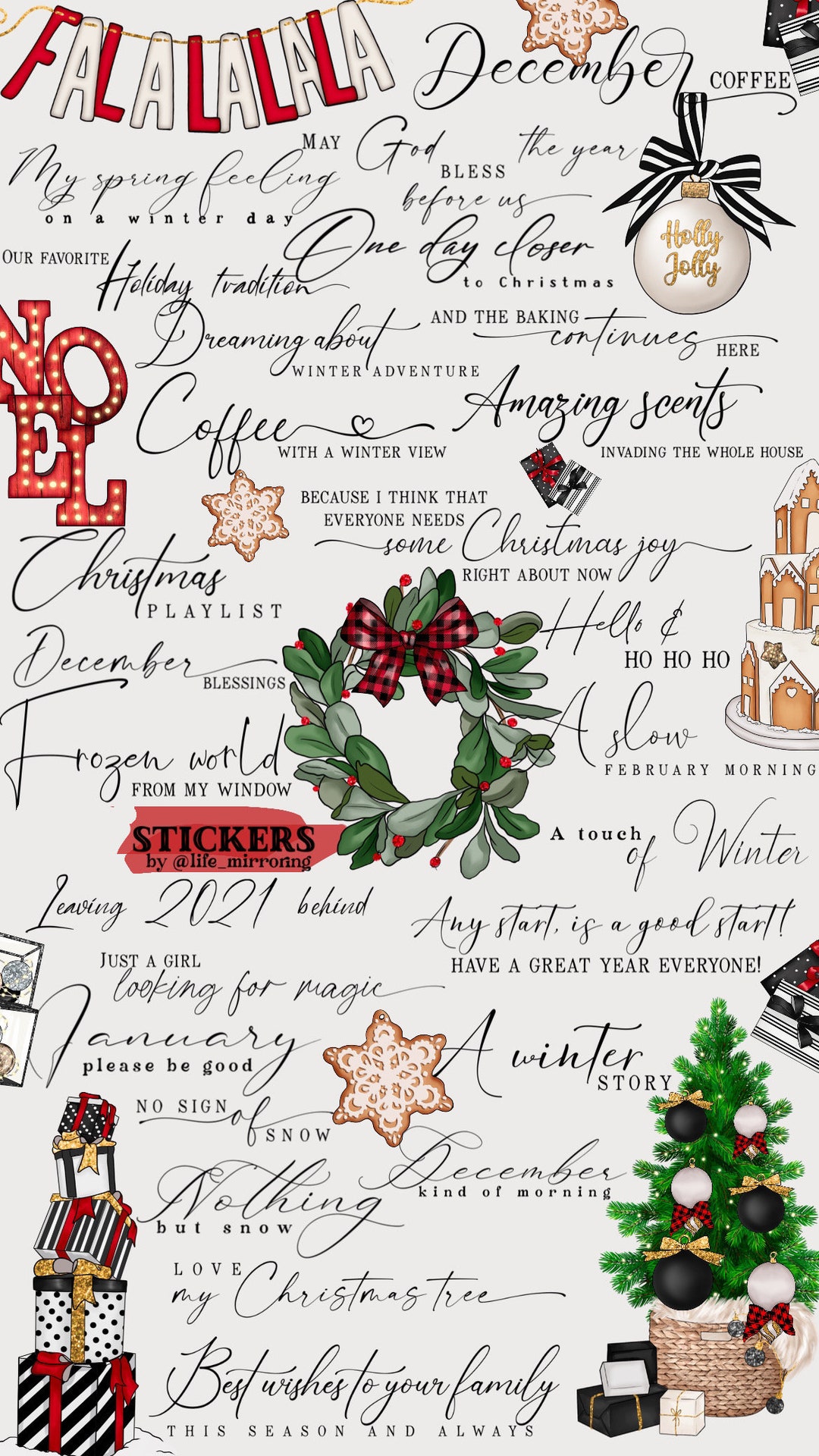 Winter Instagram Story Sticker Christmas New Year - Etsy