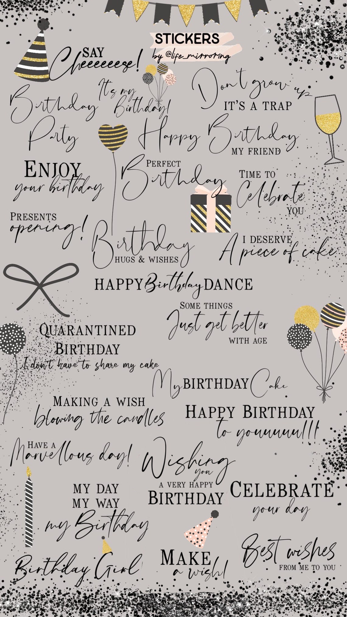 Birthday Instagram Story Sticker Etsy