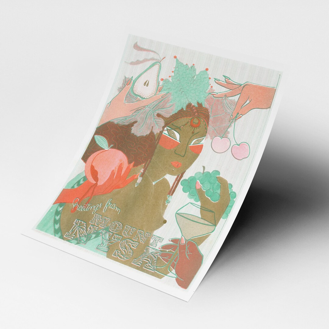 A3 Female Bacchus Riso Print - Etsy