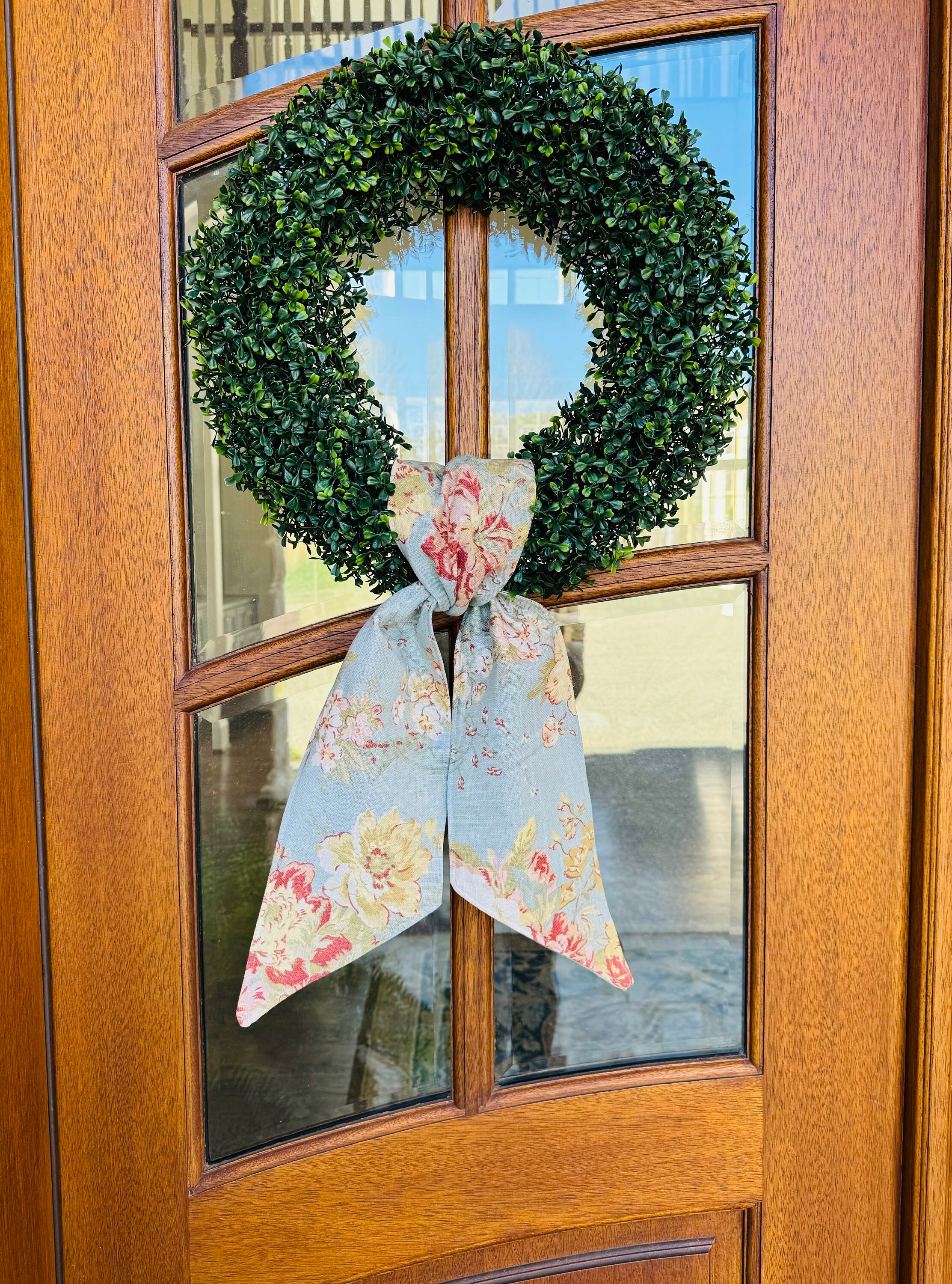 French Country Wreath Sash Personalized French Country Chinoiserie ...